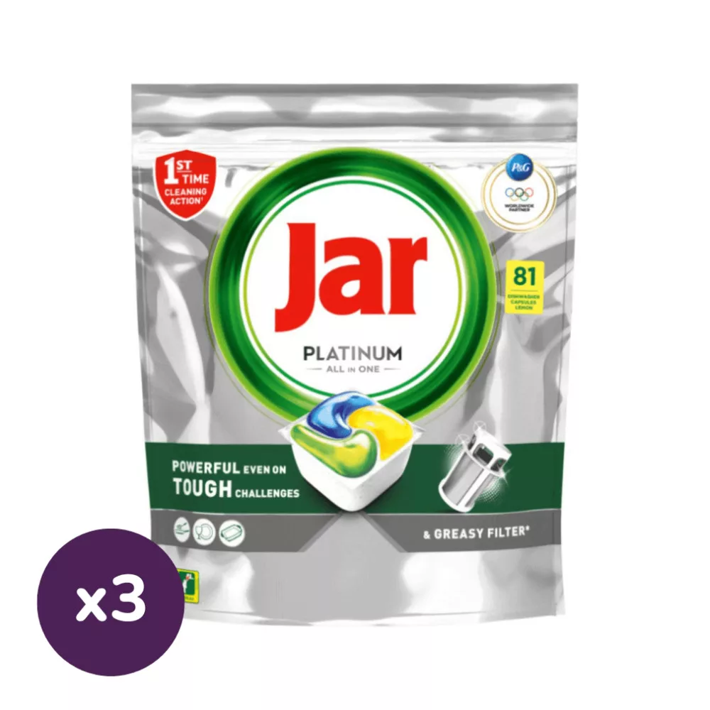 Jar Platinum All In One Lemon mosogatókapszula (3x81 db) - P