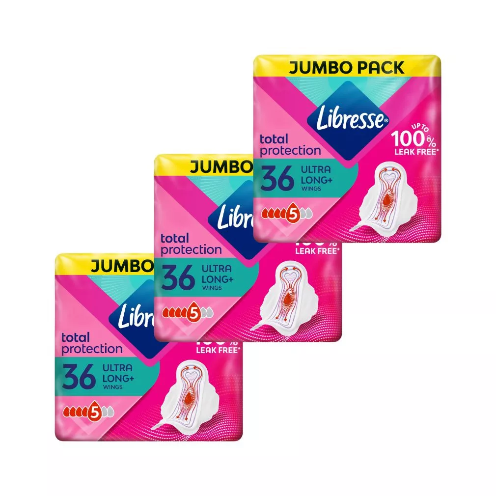Libresse Ultra Long Wings egészségügyi betét Mega Pack (3x36
